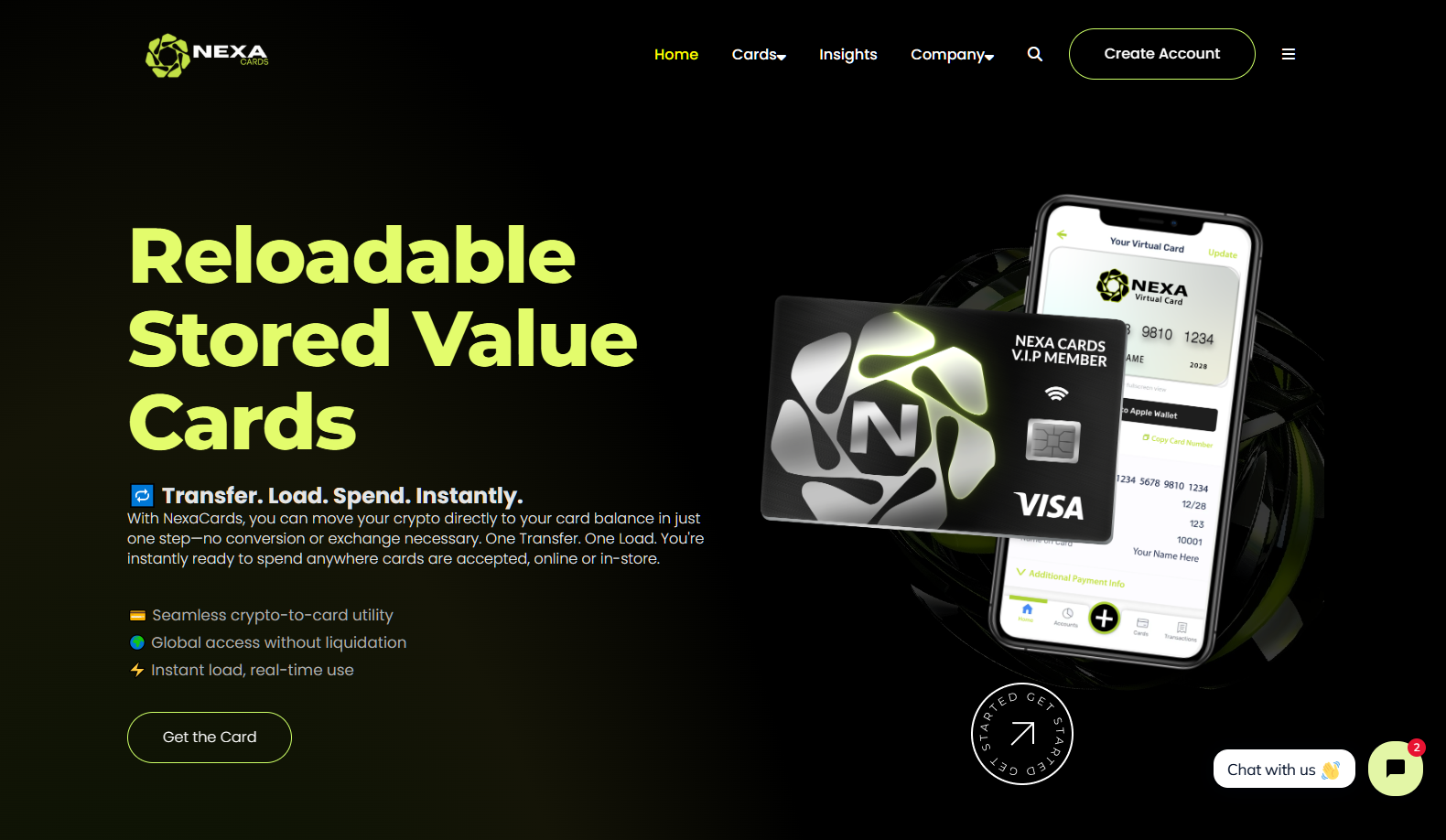 Virtual Card - Instant Crypto Debit Card, No Credit Check | NEXA Cards